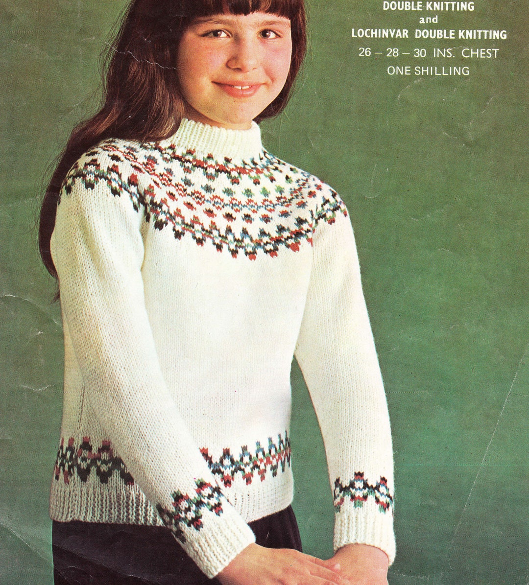 Yoked Fair Isle Jumper- Knitting Pattern, Fair Isle, Children , Instant ...