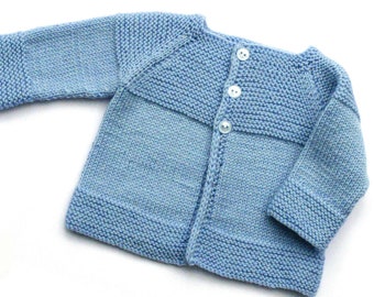 Baby Children’s Jacket Cardigan Garter Stitch Yoke Easy Stitches ...