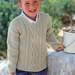 Boy-crew Neck- V Neck Cable Moss Stitch- Sweaters- and Slipover Aran ...