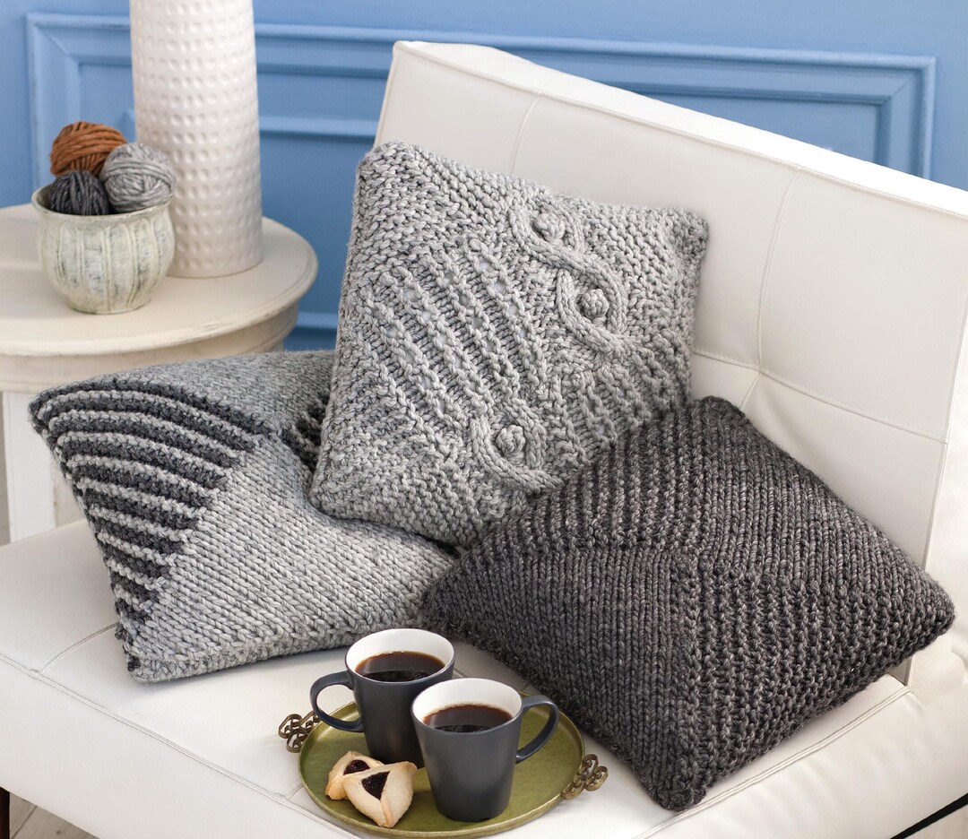 Super Chunky Cushion Covers- Knitting Pattern, 40-super Chunky Super ...