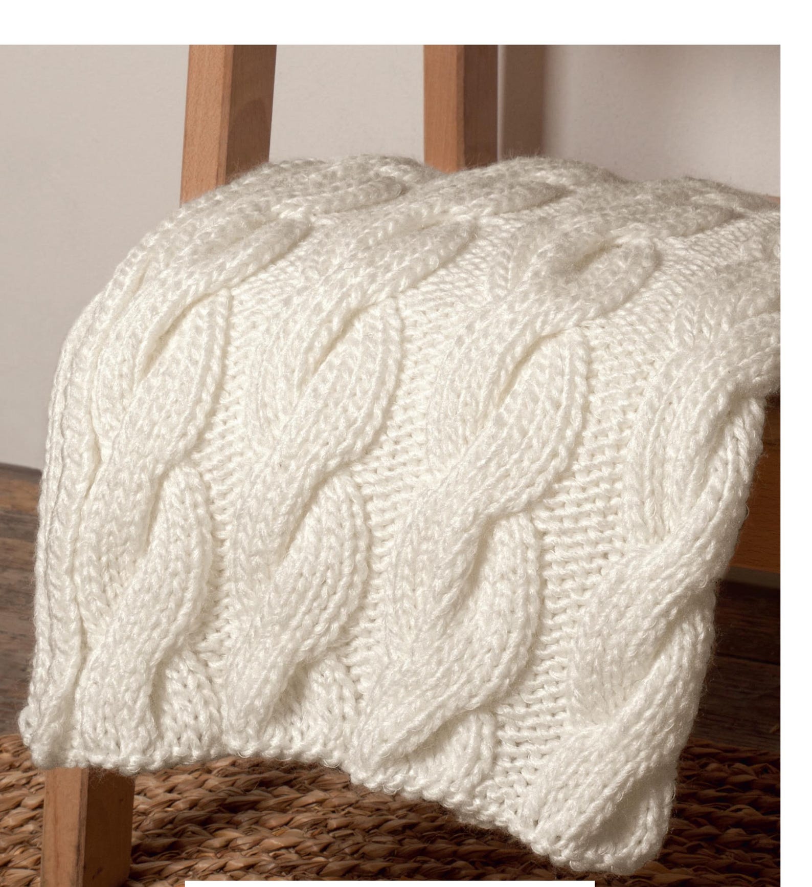 Chunky Cable Blanket- Quick Knit Easy Cable-afghan-instant Download ...