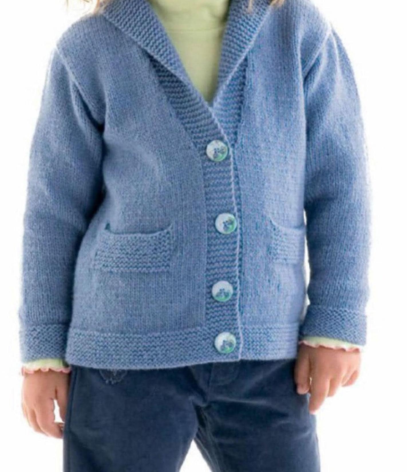Girl's Cardigan With Shawl Collar & Front Pockets-easy Beginners ...