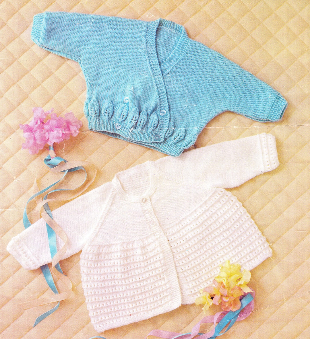 Baby Cross Over Cardigan & Matinee Coat -cardigans Knitting Pattern ...