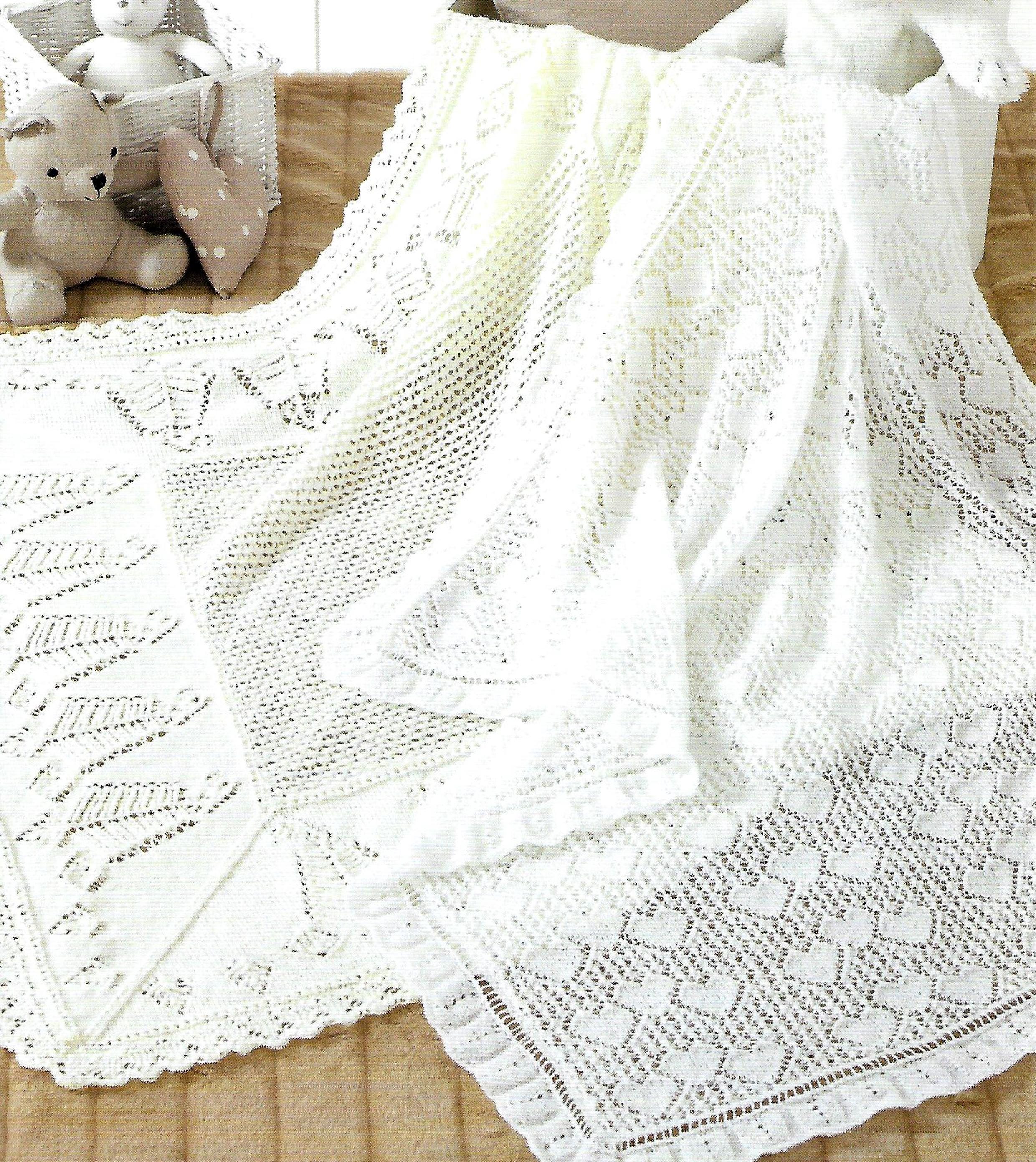 Baby Paisley Shawl in 3 Ply ( 100 X 100cm) or Triple Hearts in 2 Ply ...