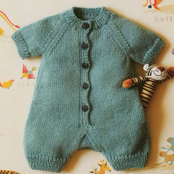 Baby Romper Knitting Pattern - Etsy