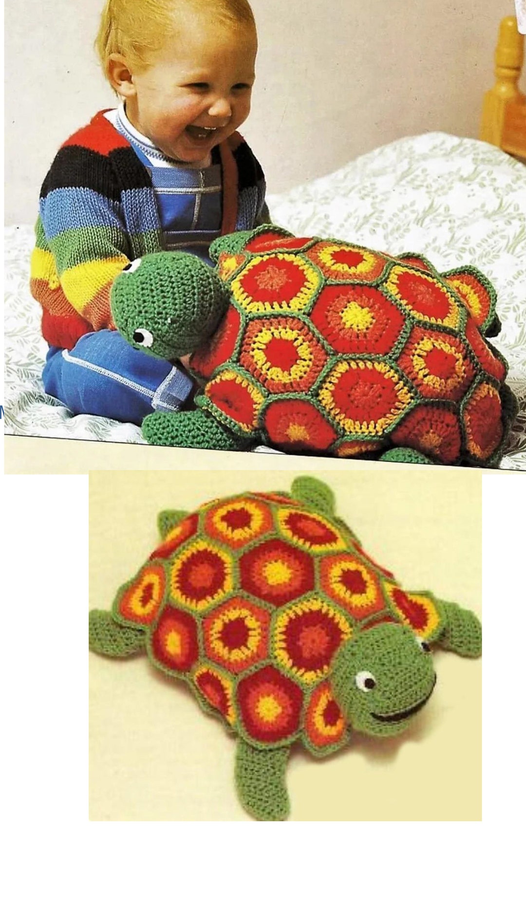 Granny Squares Crochet Turtle Pattern- Soft Toy Crochet Pattern- Aran ...