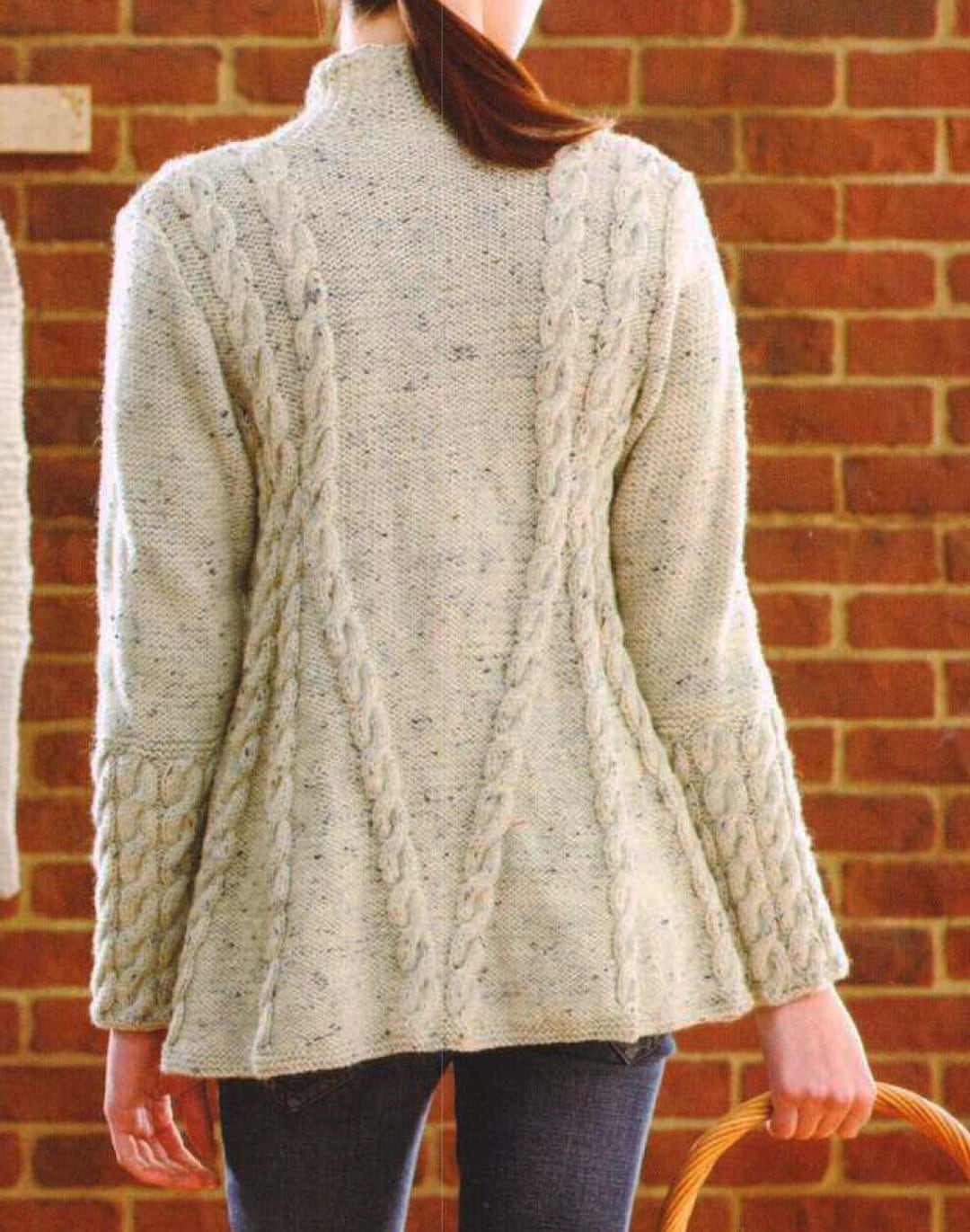 Womans Ladies Aran A Line Cable Swing Jacket 34" 56" ~ Aran 10 Ply ...