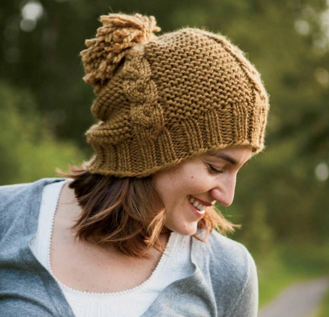 Woman's Big Chunky Easy Knit Winter Hat-chunky Bulky 12 Ply Wool- Knits ...