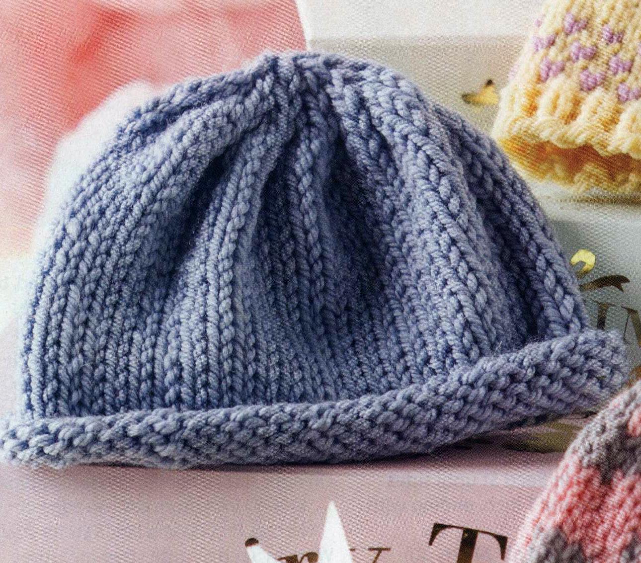 Premature Preemie Newborn Baby Hats 3 Designs ~ Worsted- Aran 10 Ply ...