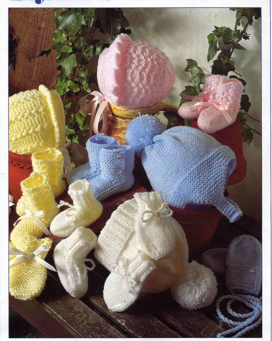 Premature Preemie Newborn Baby Hats Mitts & Bootees 4 Designs DK ...