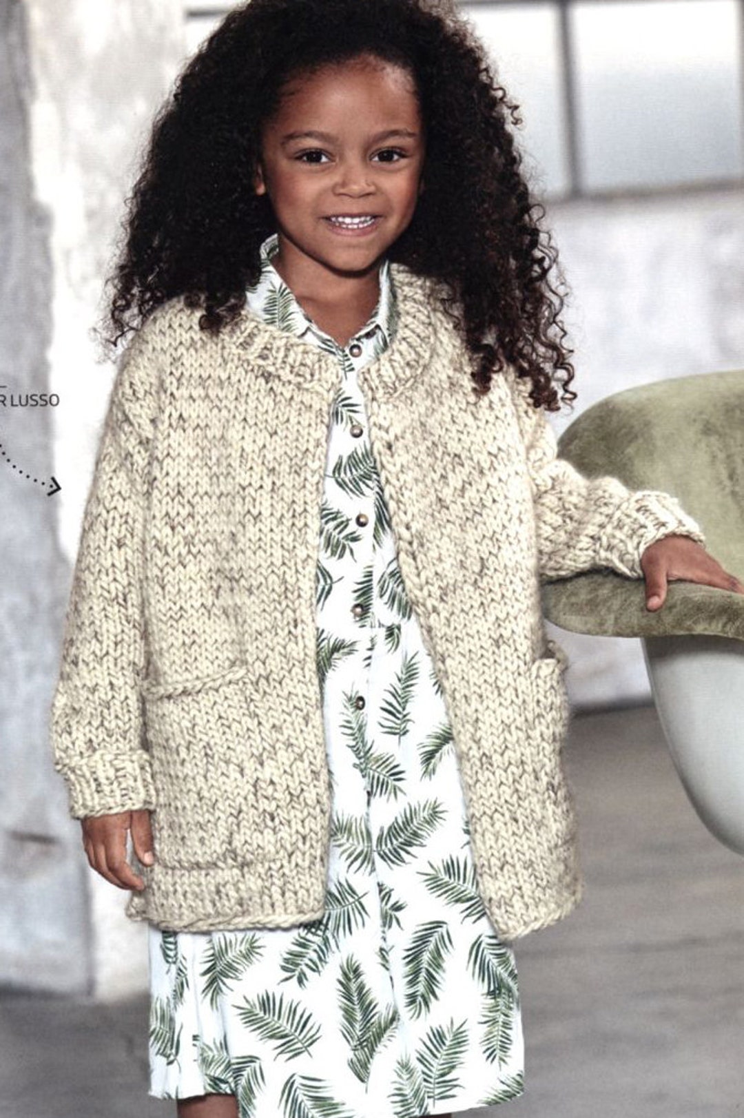 Girls-very Easy, Super Chunky Jacket With Pockets 116-146 Cm Chest ...