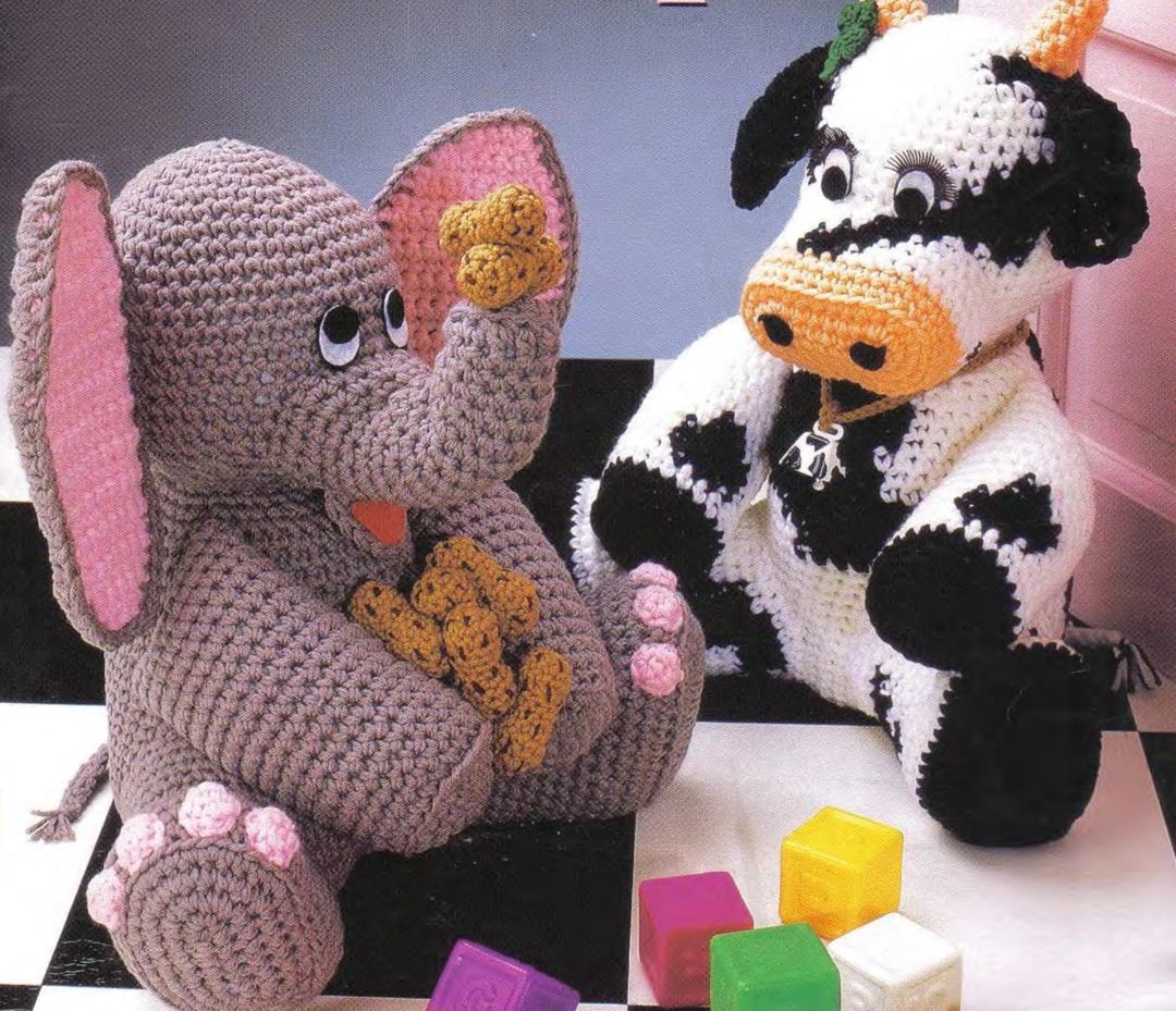 Animal Door Stops Crochet Pattern- 5 Designs to Crochet- Worsted Weight ...