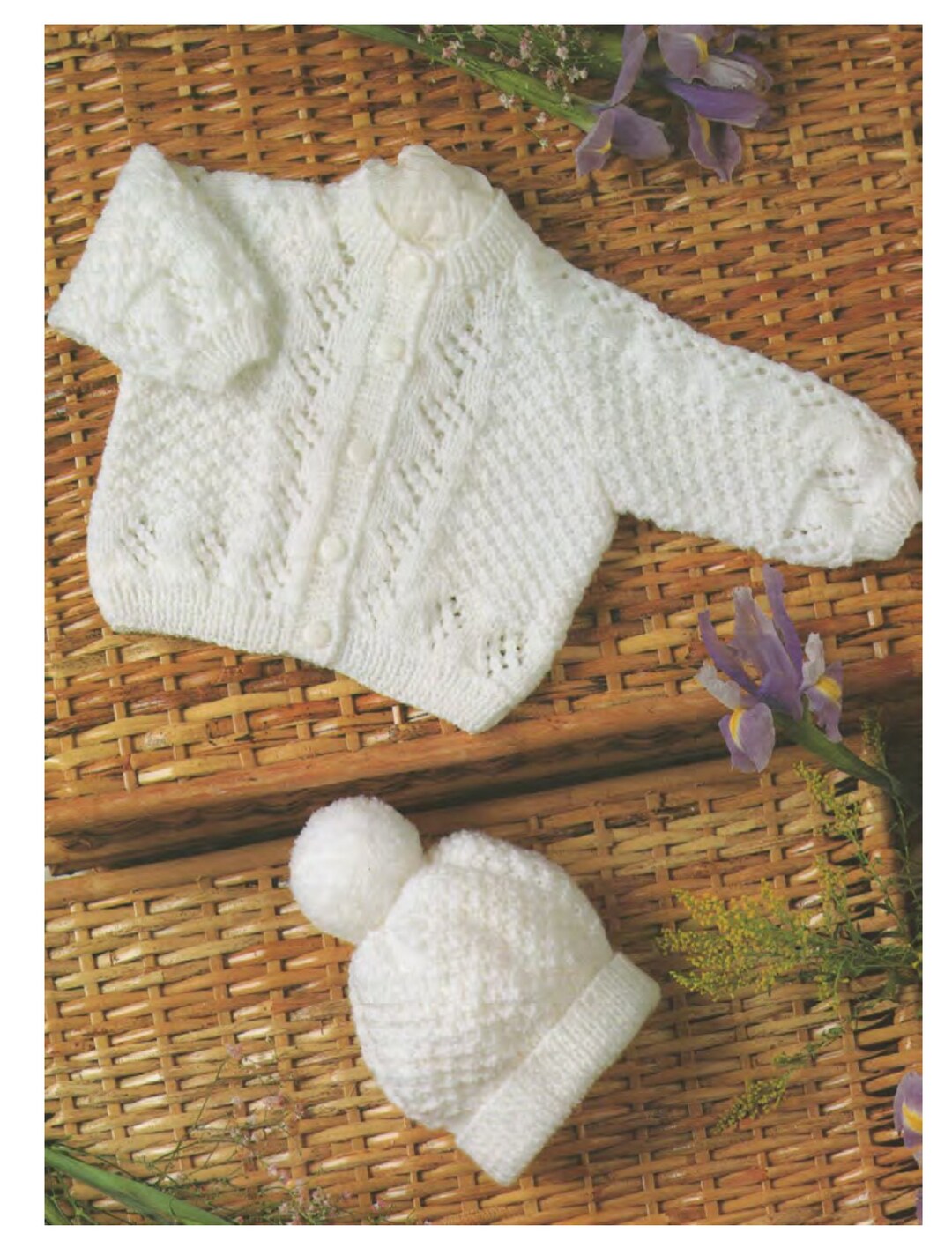 Easy Baby Raglan Cardigan & Hat Suitable for Boy- Girl- Premature 12 ...