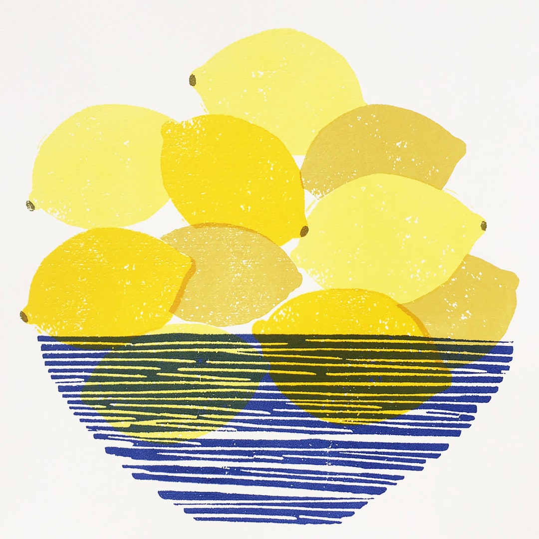 Lemons Silk Screen Print - Etsy
