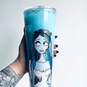 A Blue Corpse Bride Snowglobe Tumblee - Etsy
