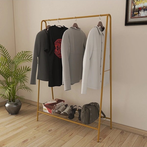 Gold Clothing Rack - Etsy