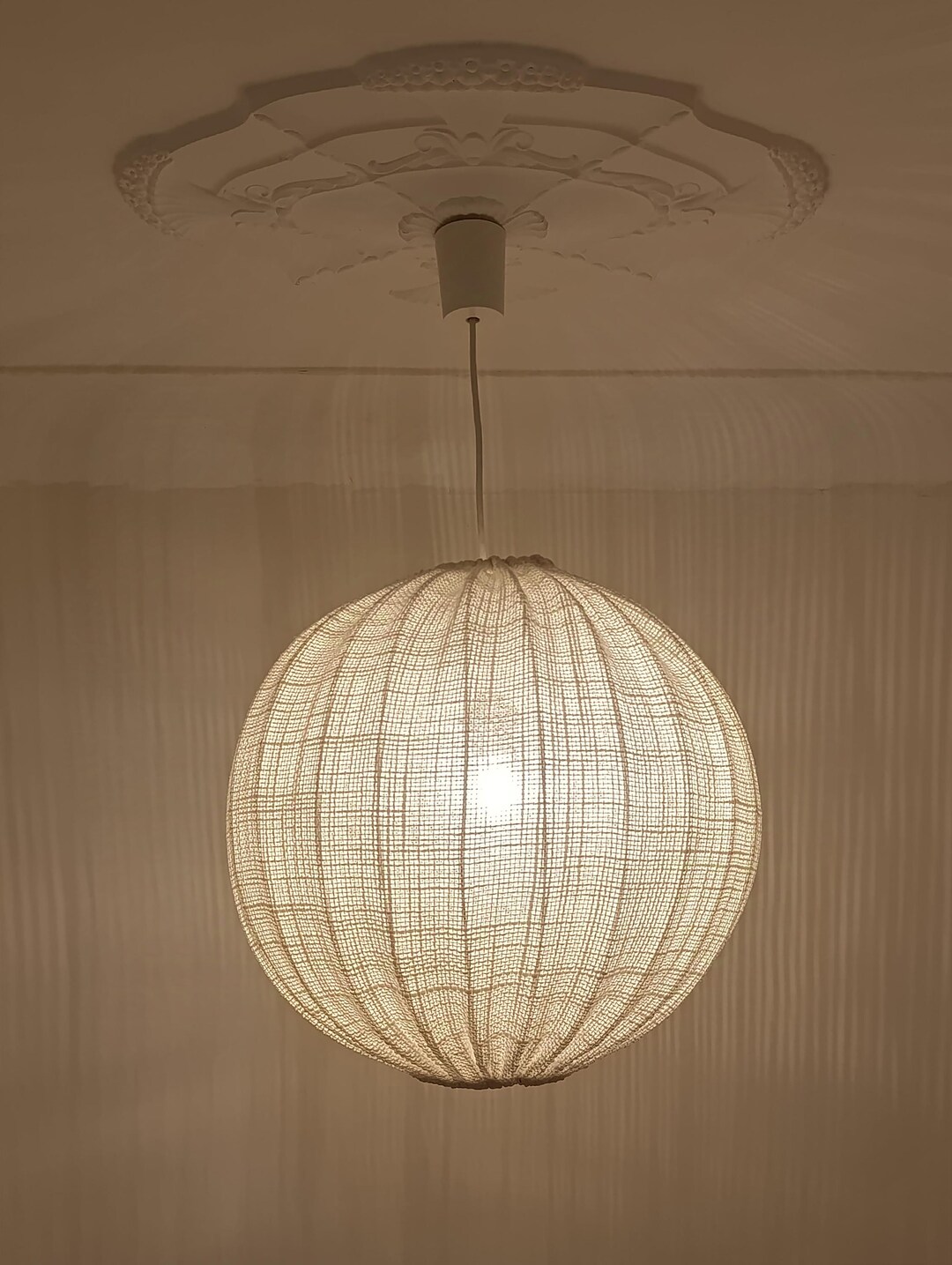 Vintage Mid-century Pendant Lamp / Ceiling Light / Cocoon Pendant 50 Cm ...