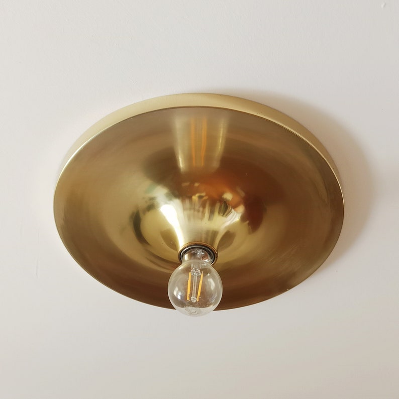 Golden Mid-century Disc Wall Lamp, Germany, 1970s, Honsel, Charlotte ...