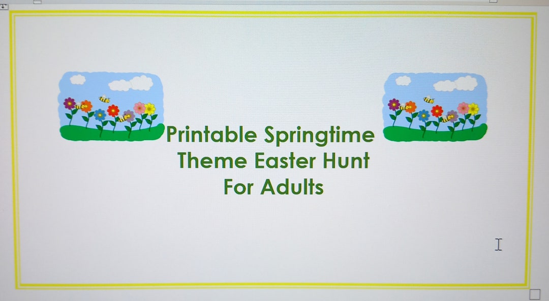 Printable Springtime Easter Egg Hunt for Adults - Etsy