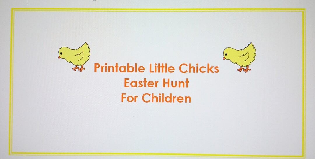 Printable Little Chick Easter Egg Hunt for Children - Etsy