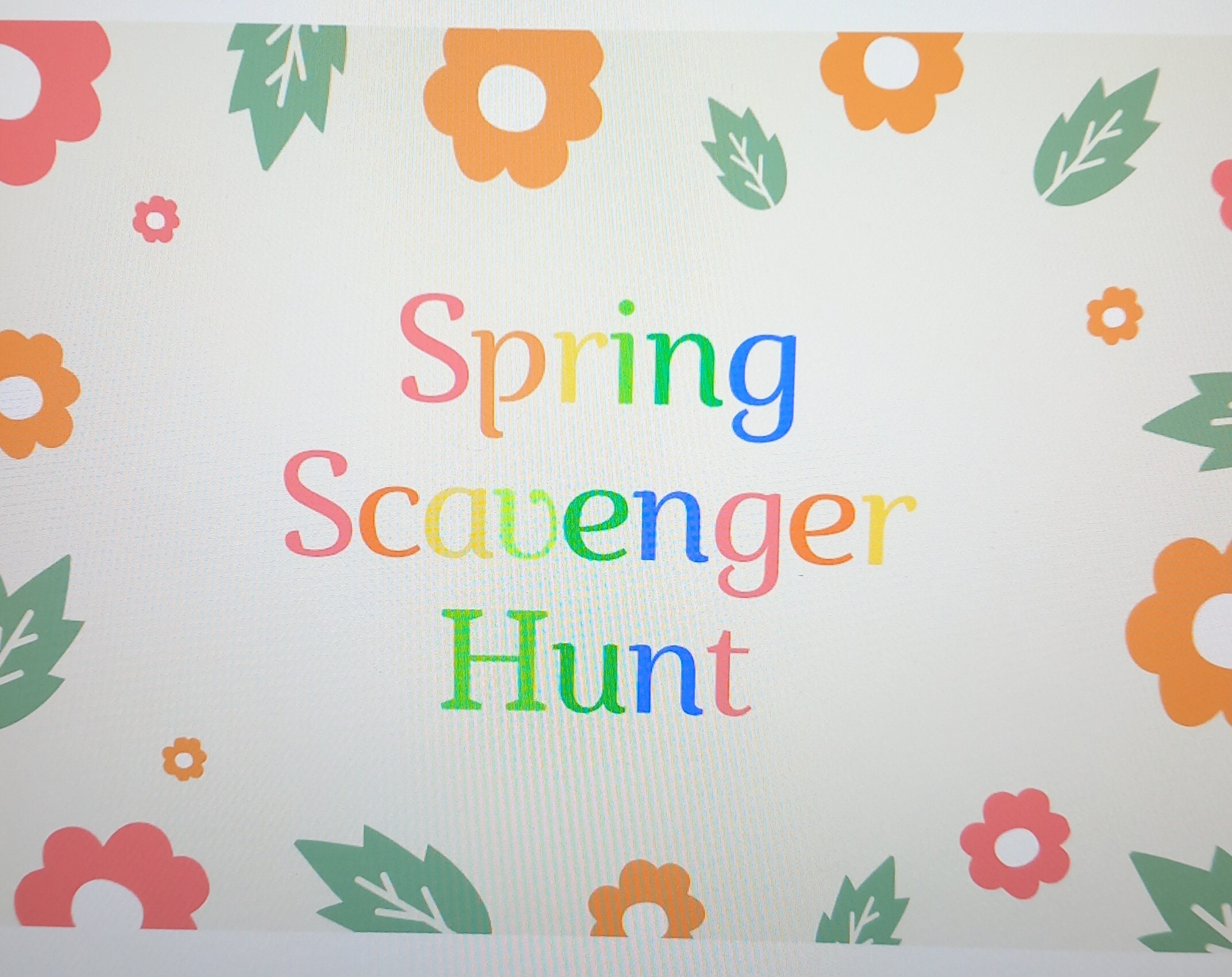 Printable Spring Outdoor Scavenger Hunt - Etsy
