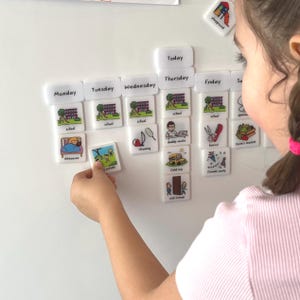 Magnetic Visual Weekly Planner for Kids | Montessori-inspired Fridge ...