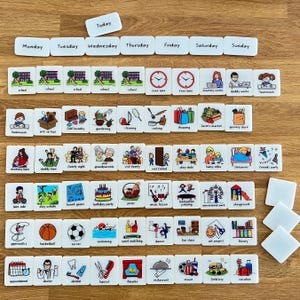 Magnetic Visual Weekly Planner for Kids | Montessori-inspired Fridge ...