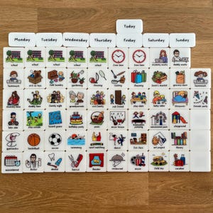 Magnetic Visual Weekly Planner for Kids | Montessori-inspired Fridge ...