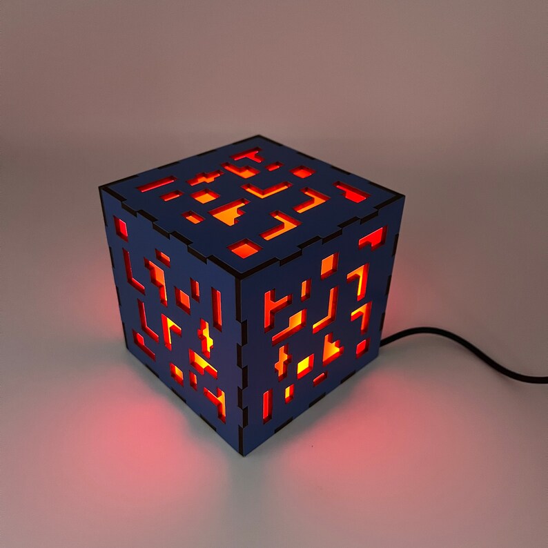 Minecraft Gamer Lamp RGB LED Light With Remote Control - Etsy
