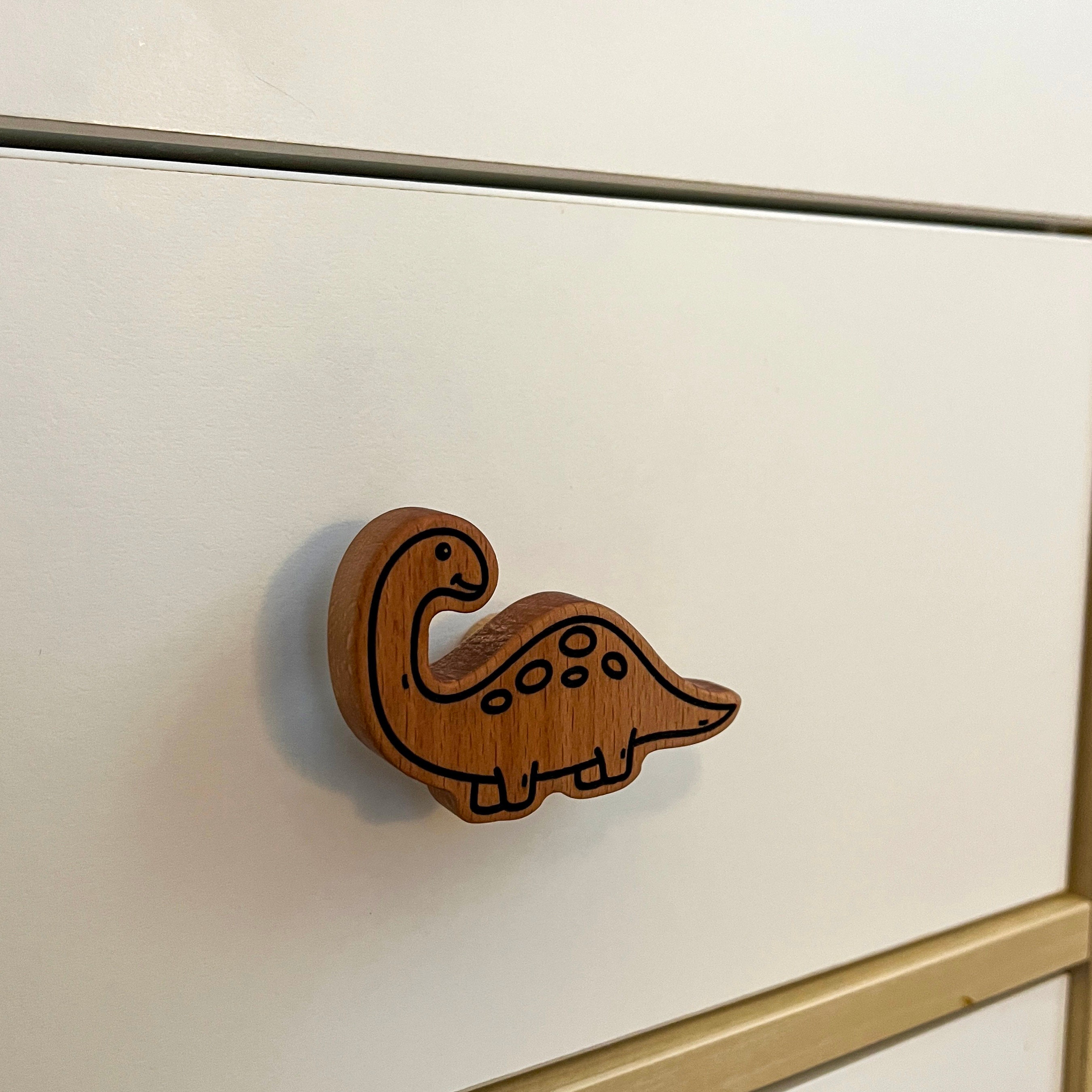 Dinosaur Dresser Knob for Nursery, Drawer Pull Handle for Kids Room. T ...