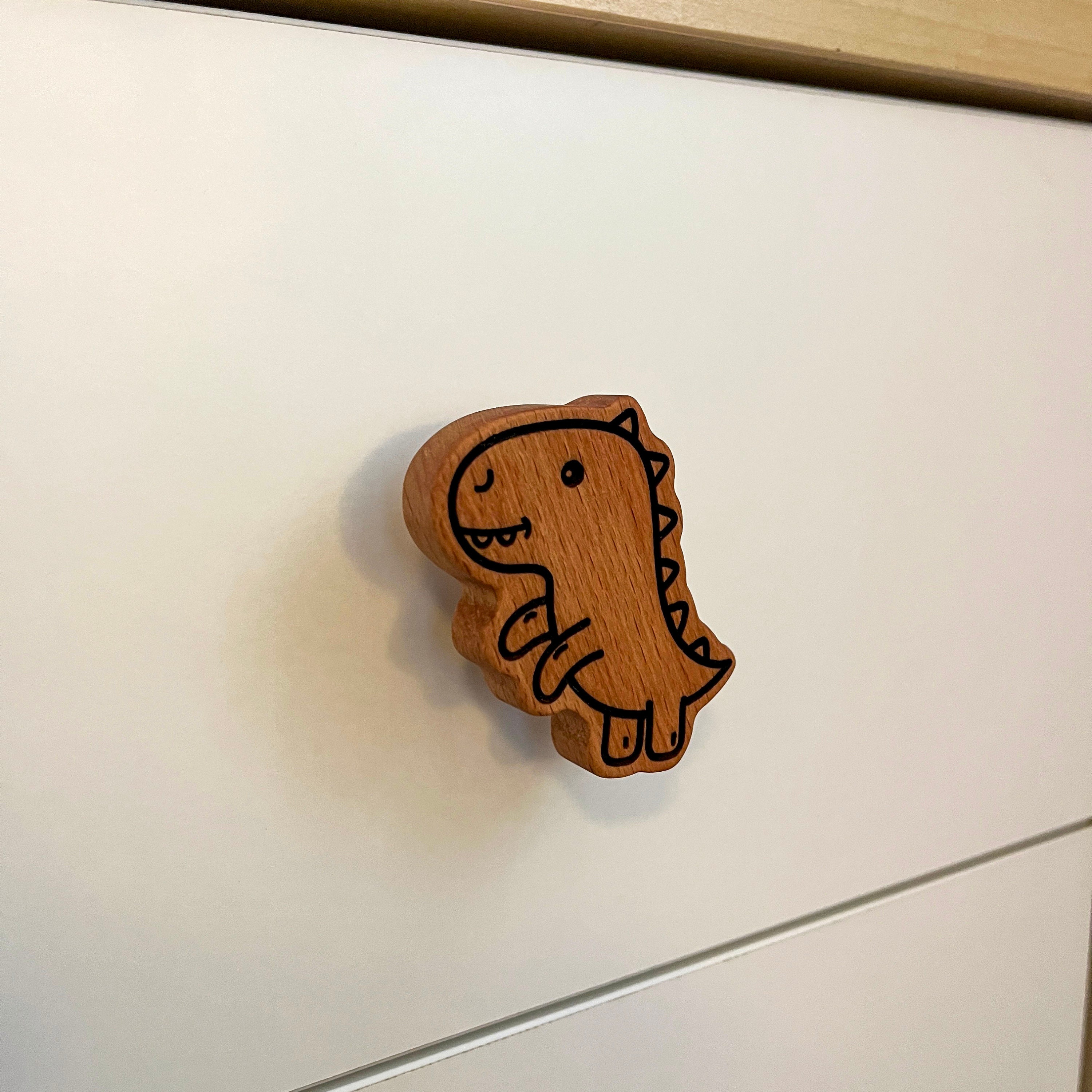 Dinosaur Dresser Knob for Nursery, Drawer Pull Handle for Kids Room. T ...