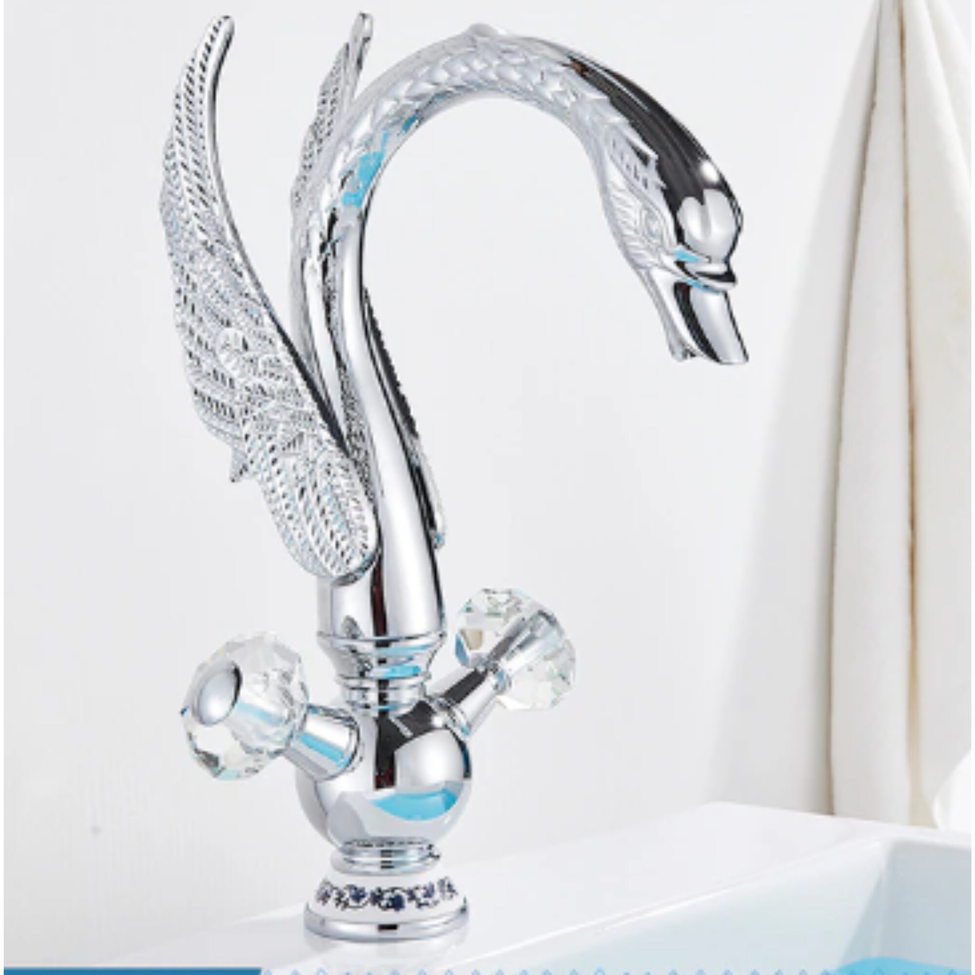 Golden Bird Basin Faucet Swan Shape Nordic Luxury Style Hot and Cold ...