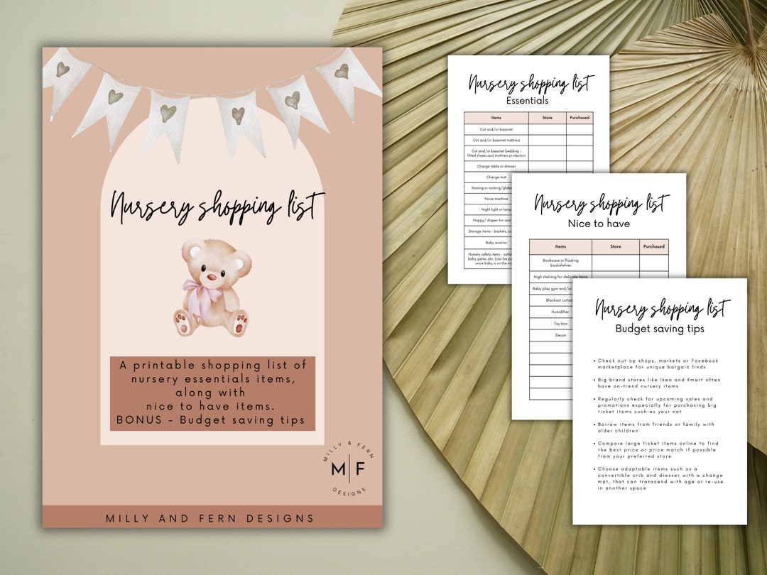 Nursery Shopping List - Checklist of Essentials and Nice to Have Items ...
