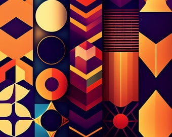 Geometric Shape Patterns Collection Instant Download Digital Files - Etsy