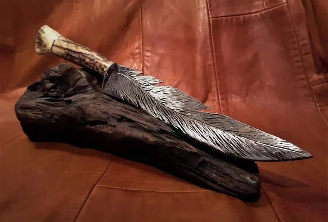 Custom Handmade Dear Horn Aching Knife,beautiful Dear Horn ,aching ...