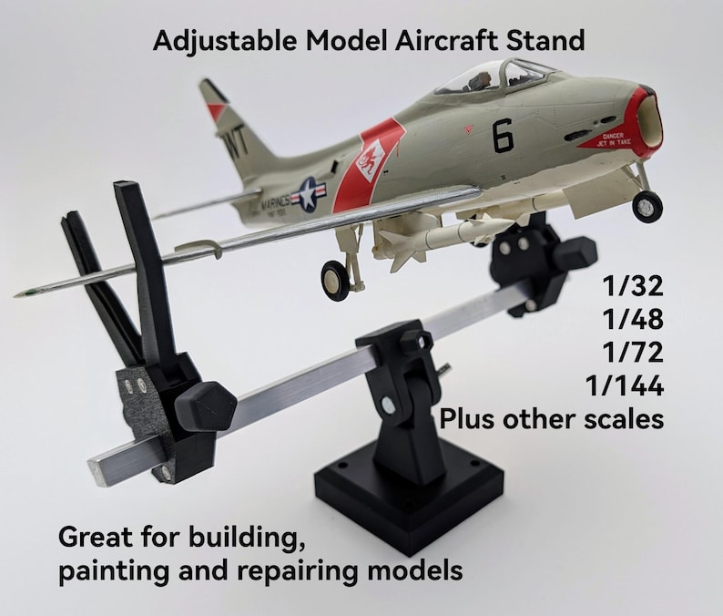 Model Aircraft Stand for Building and Painting, Scale 1/32 1/48 1/72 1/ ...