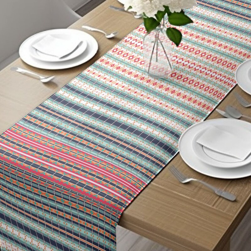 Striped Table Runner - Etsy