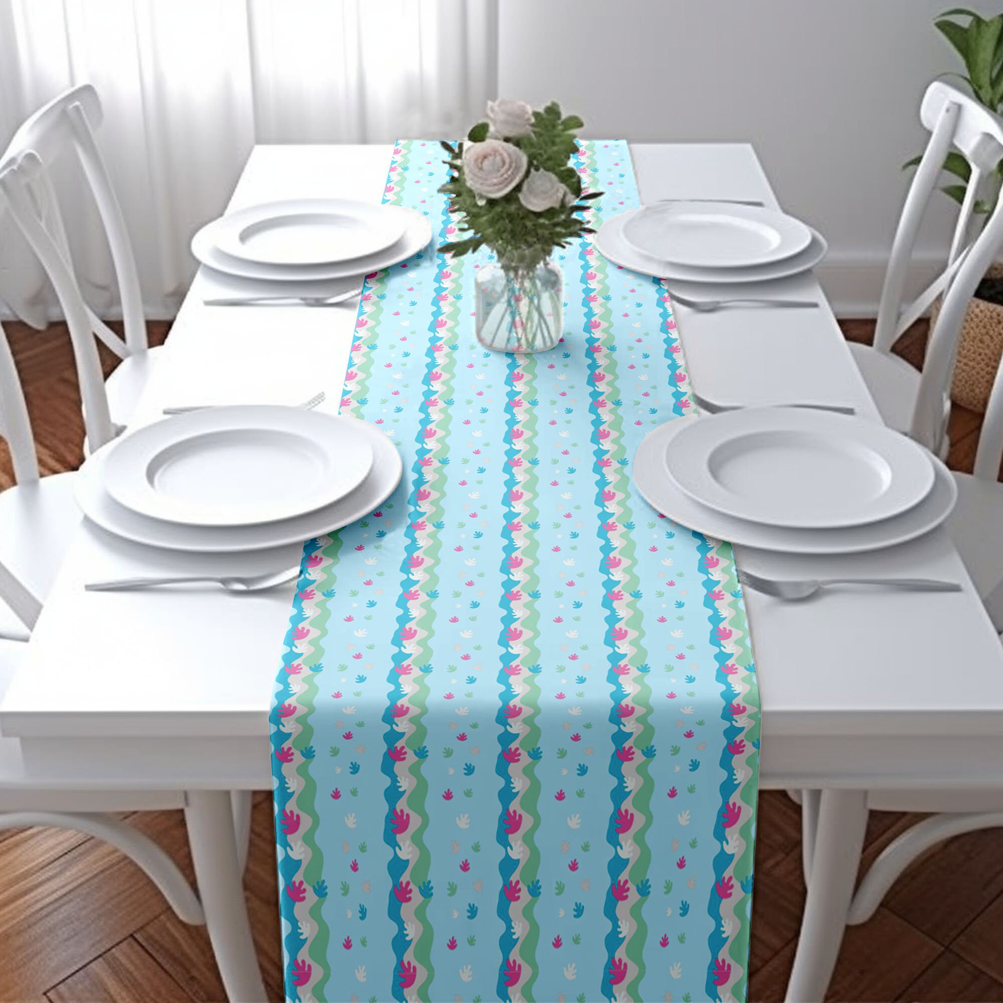 Dining Room Table Centerpiece, Modern Geometric Table Runner, Dining ...