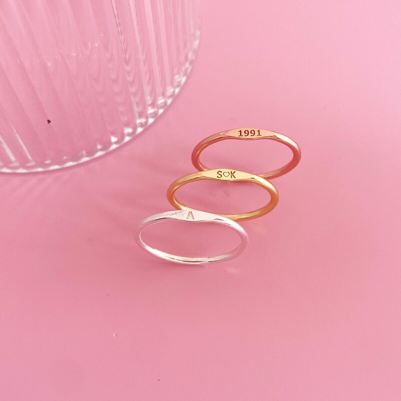 Initial Rings - Etsy