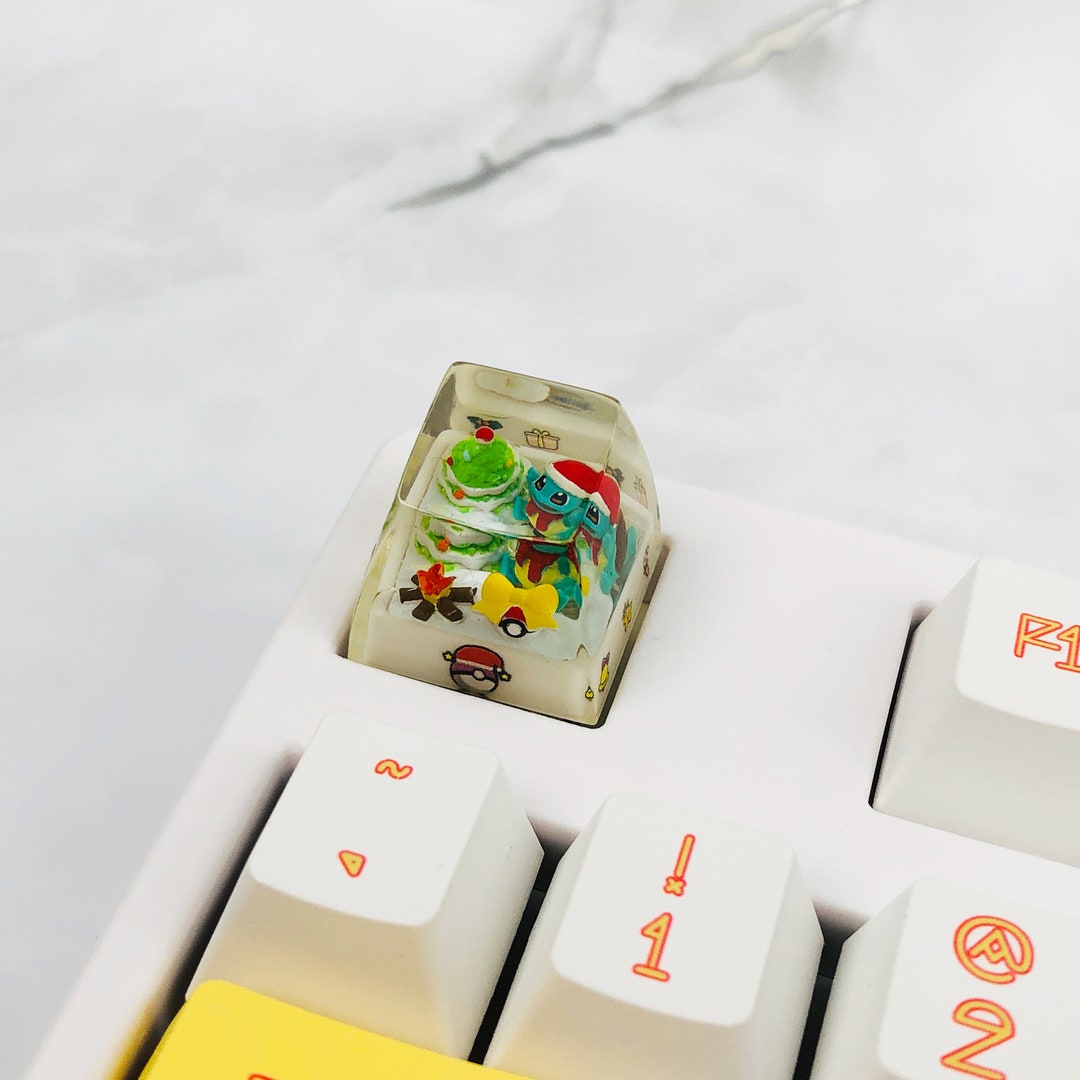 Squirtle Christmas Custom 1U Keycaps, Pokemon Christmas Keycap, Cute ...