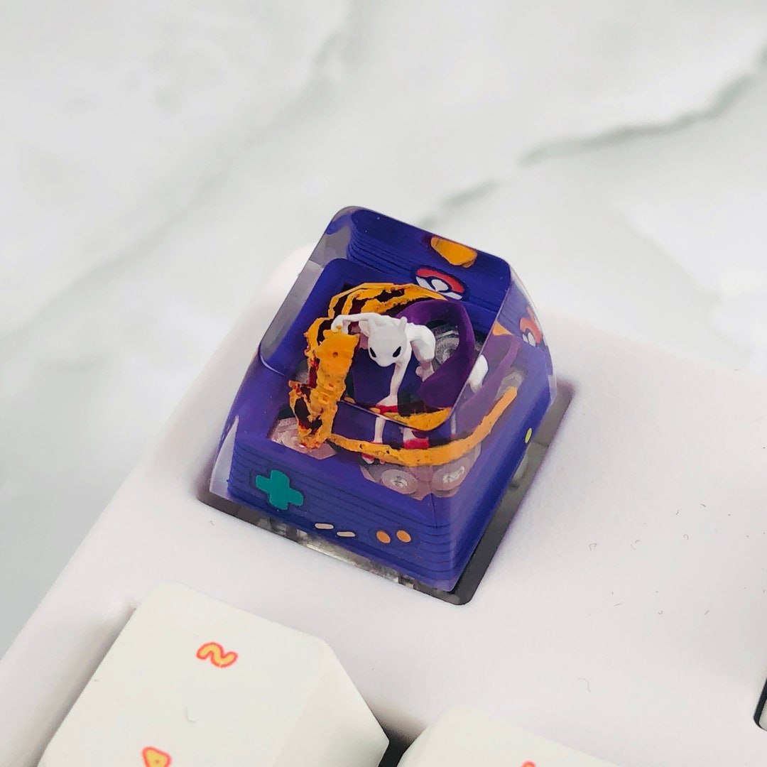 Mewtwo Pokemon Custom 1U Keycaps, Pokemon Keycap, Mewtwo Keycap, Cute ...