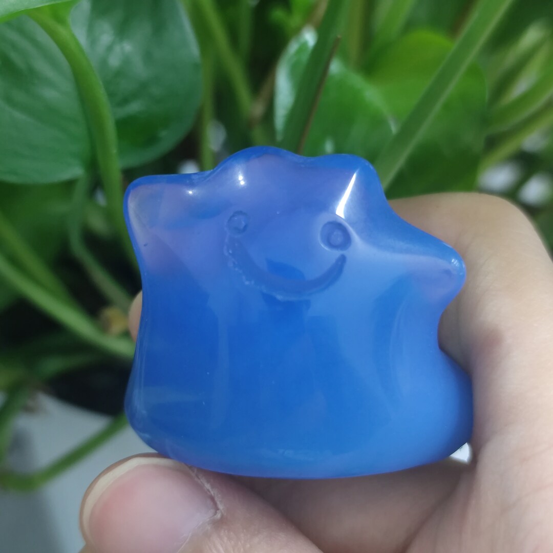 1.5'' Blue Opal Ditto Carving Pokemon Ditto Pokemon - Etsy