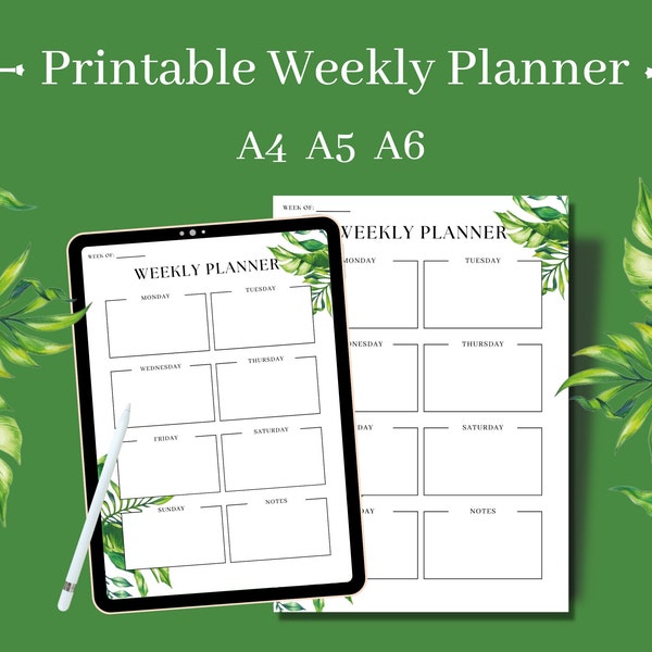 Plant Themed Planner - Etsy