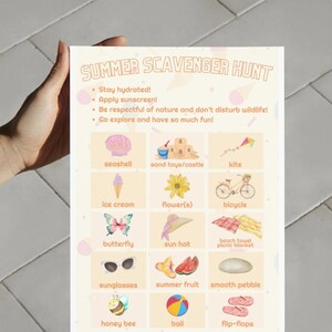 Outdoor Summer Scavenger Hunt- Digital, Printable, Kid Activities ...
