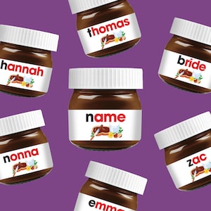 Personalised Mini Nutella Original Label - 25g or 30g Nutella Jar! - Etsy