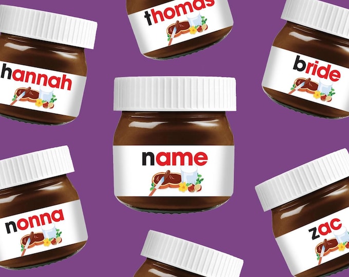 Personalised Mini Nutella Original Label - 25g or 30g Nutella Jar! - Etsy