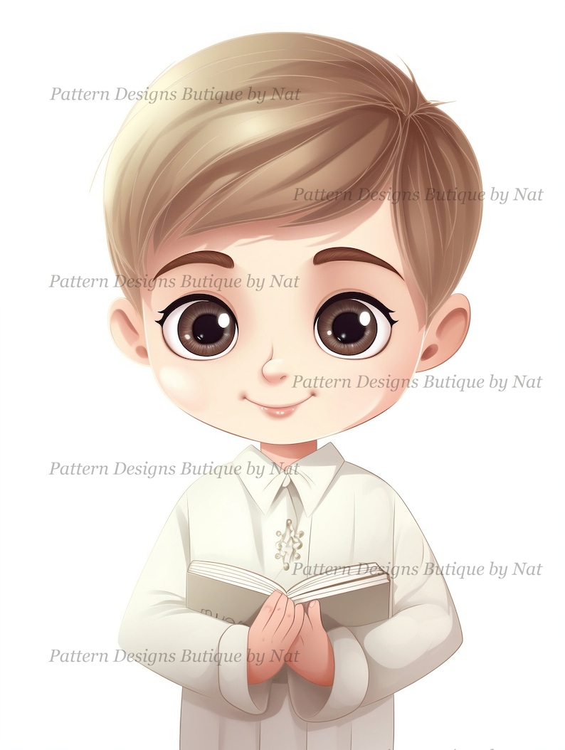 Boy First Communion Clipart, Holy, Bible, Cute Little Boy, Printable ...