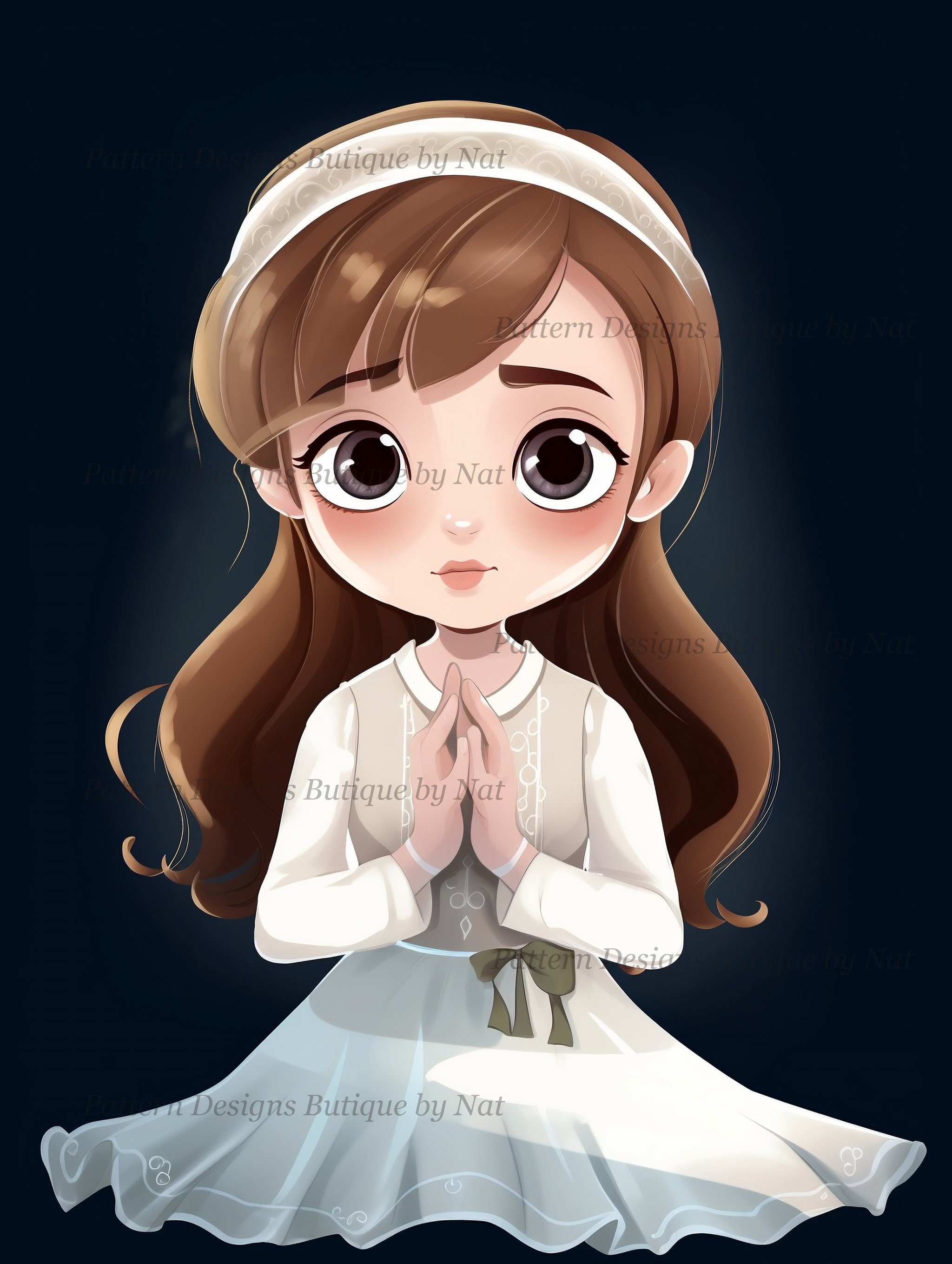 Girl First Communion Clipart, Holy Bible, Cute Little Girl, Printable ...