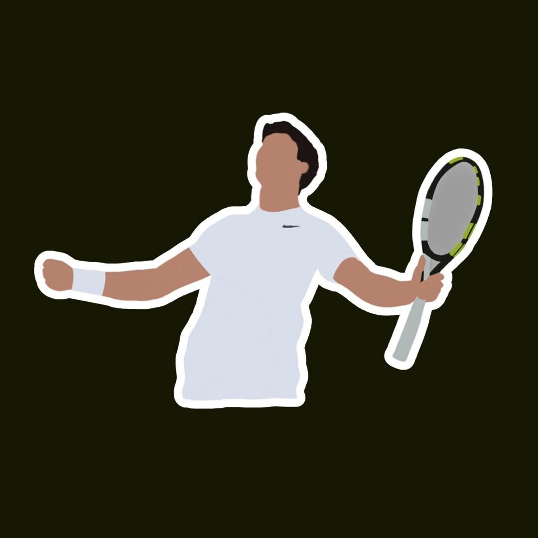 Carlos Sticker: Vinyl Tennis Fan Art - Etsy