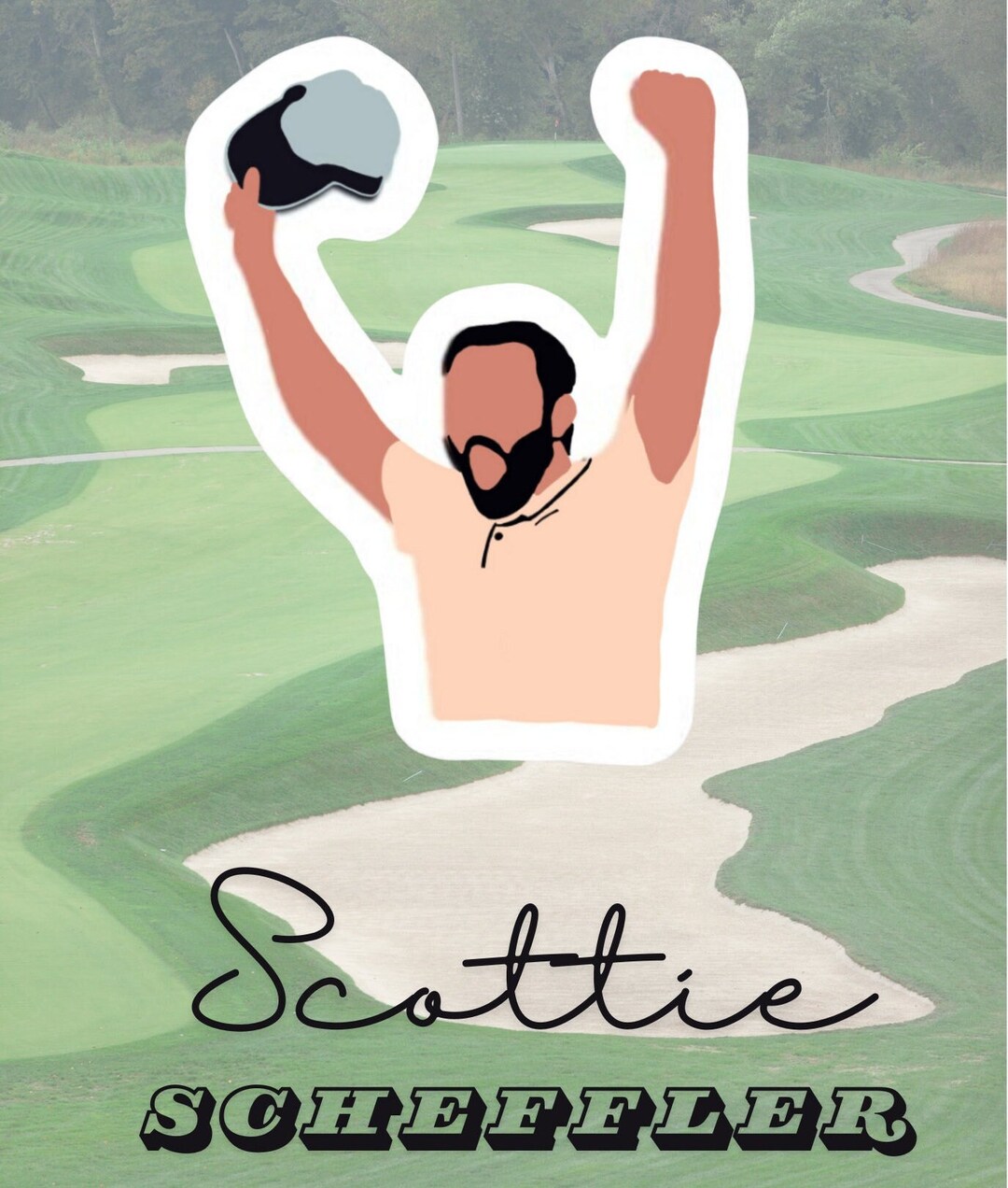 Scottie Scheffler Sticker Scottie Second Master's Win Celebration ...